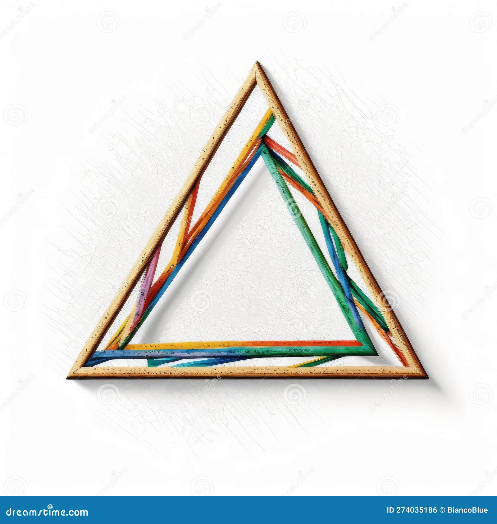 Empty Triangle Frame on White Background. Stock Illustration ...