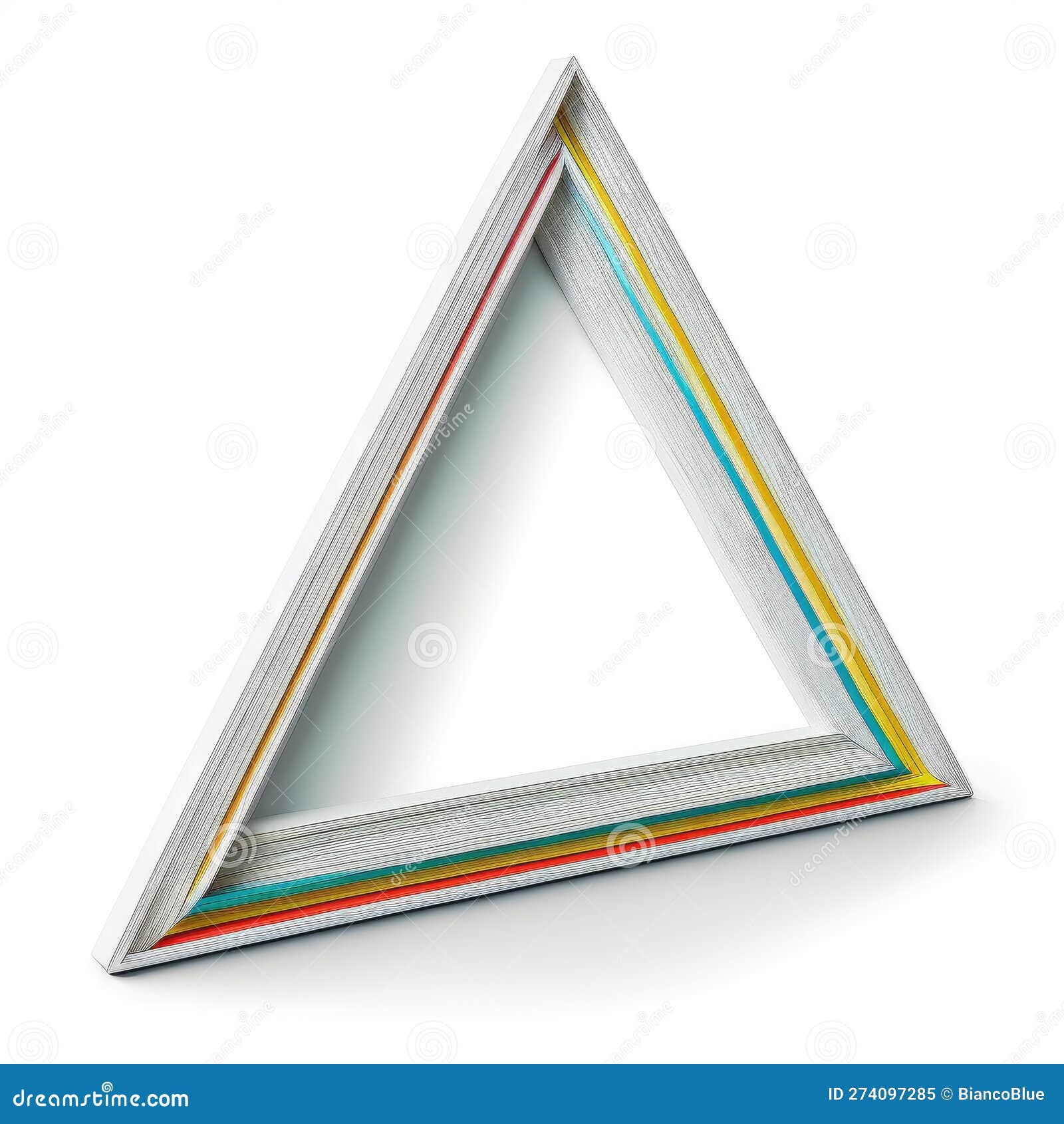 Empty Triangle Frame on White Background. Stock Illustration ...