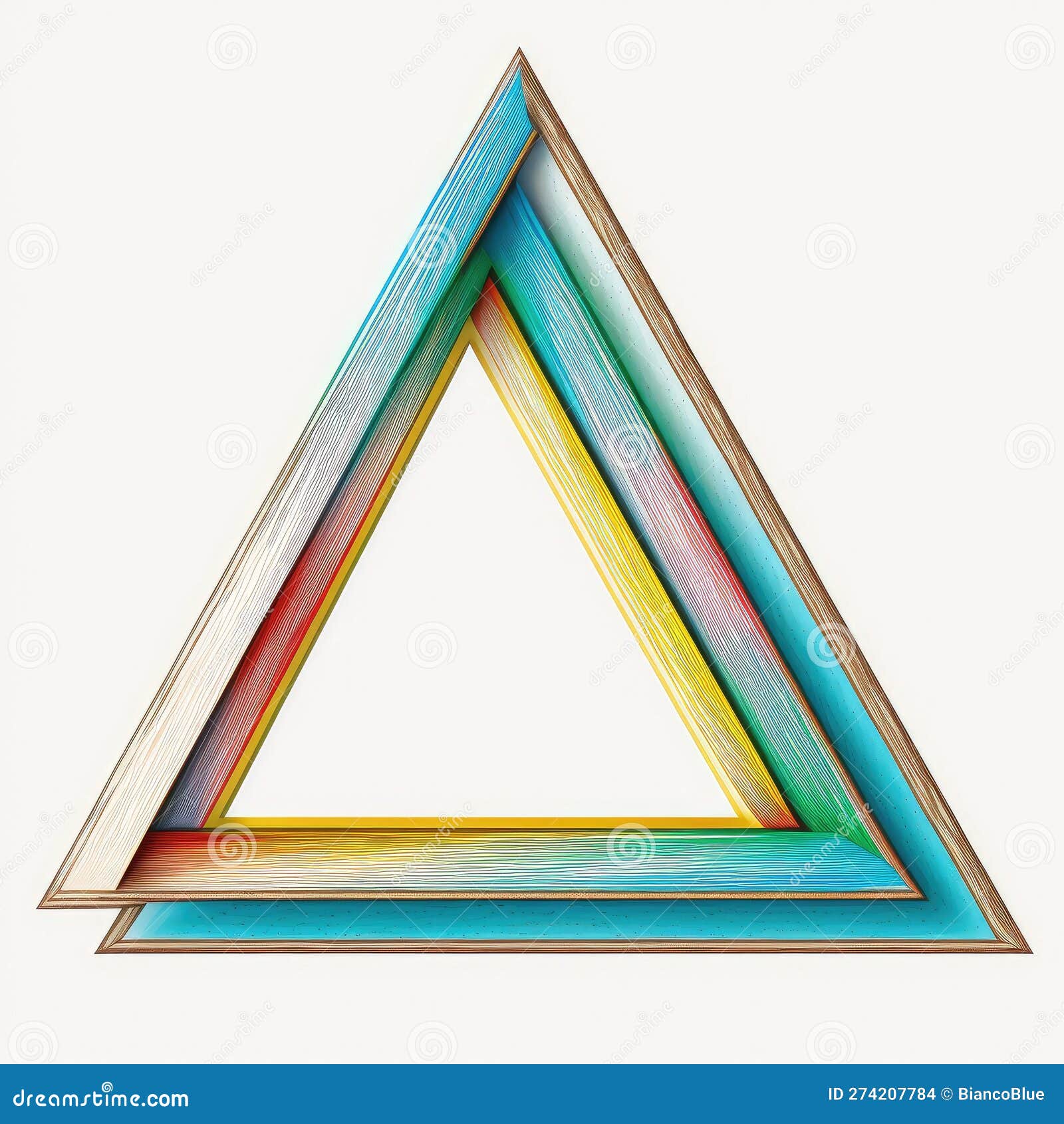 Empty Triangle Frame on White Background. Stock Illustration ...