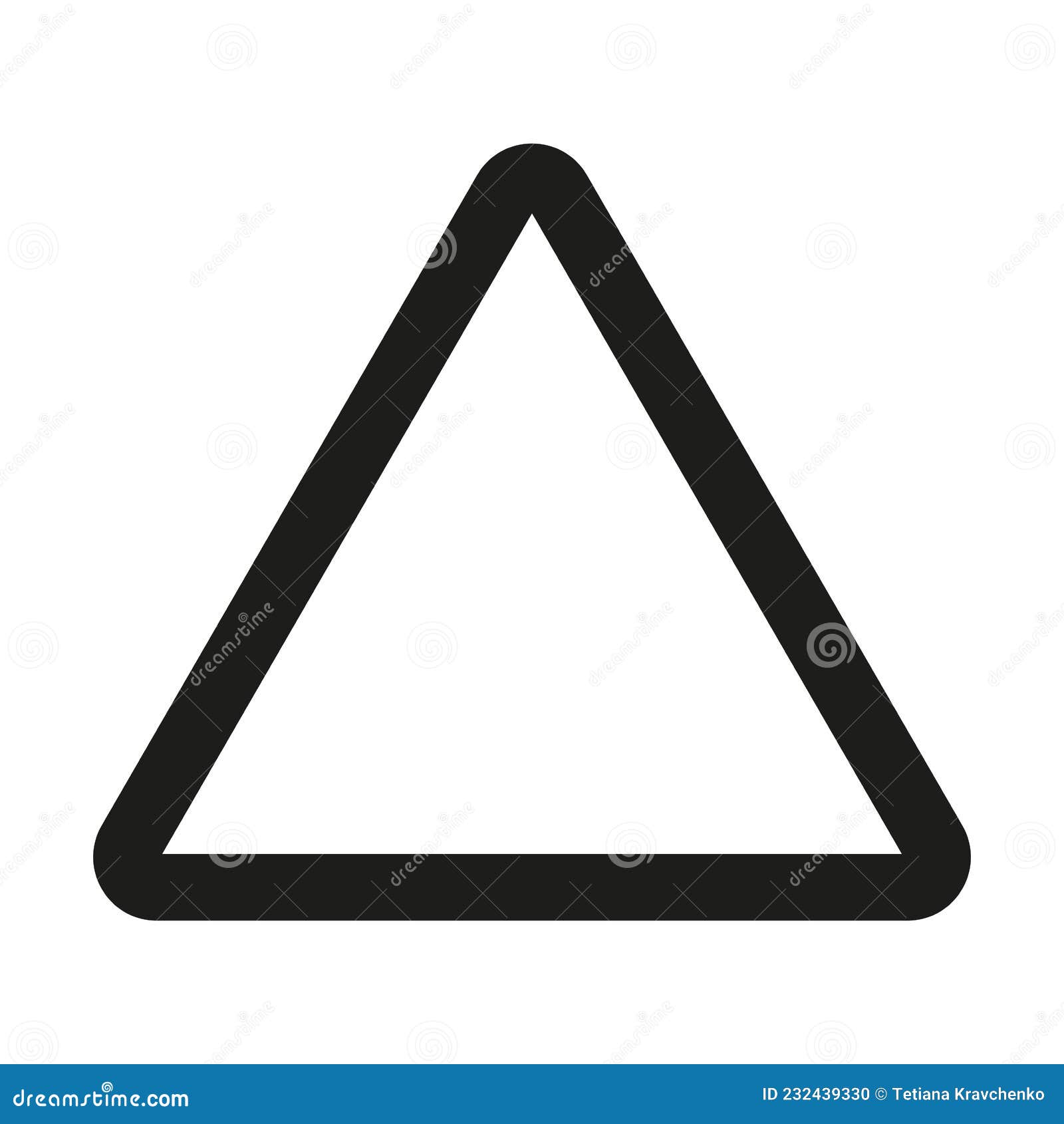 Empty Triangle Icon. Basic Geometry Figure. Simple Flat Element ...