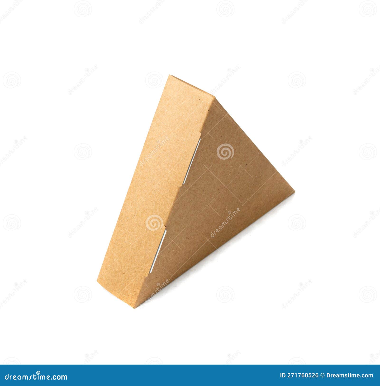 Empty Triangle Paper Box, Single Pizza Slice Cardboard Package ...