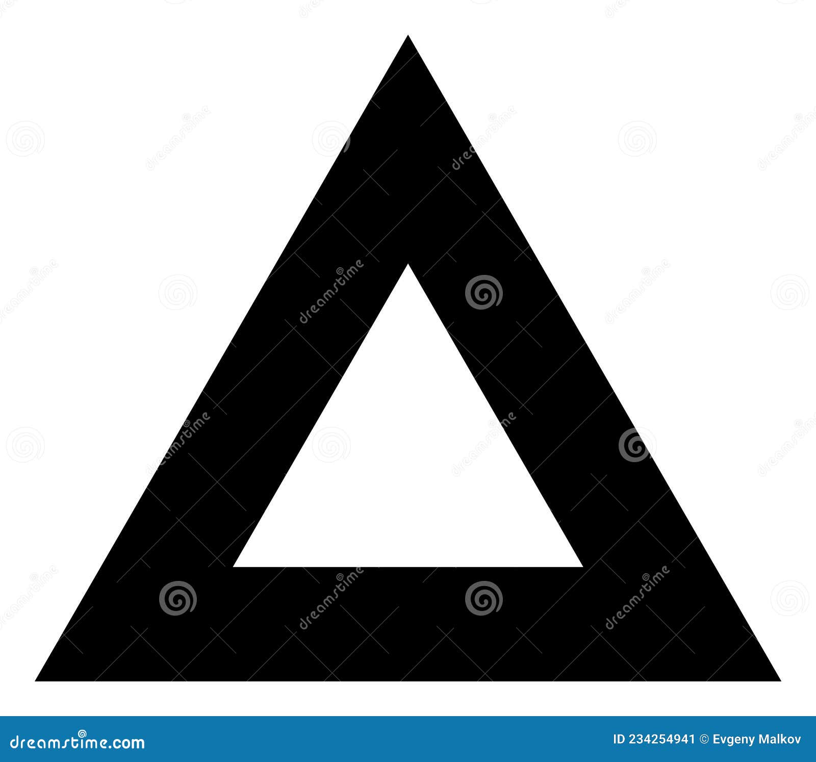 Raster Empty Triangle Icon Illustration Stock Illustration ...