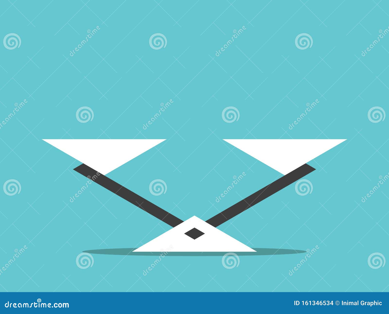 Seesaw Or Scale In Balance On Chalkboard Background Royalty-Free Stock ...
