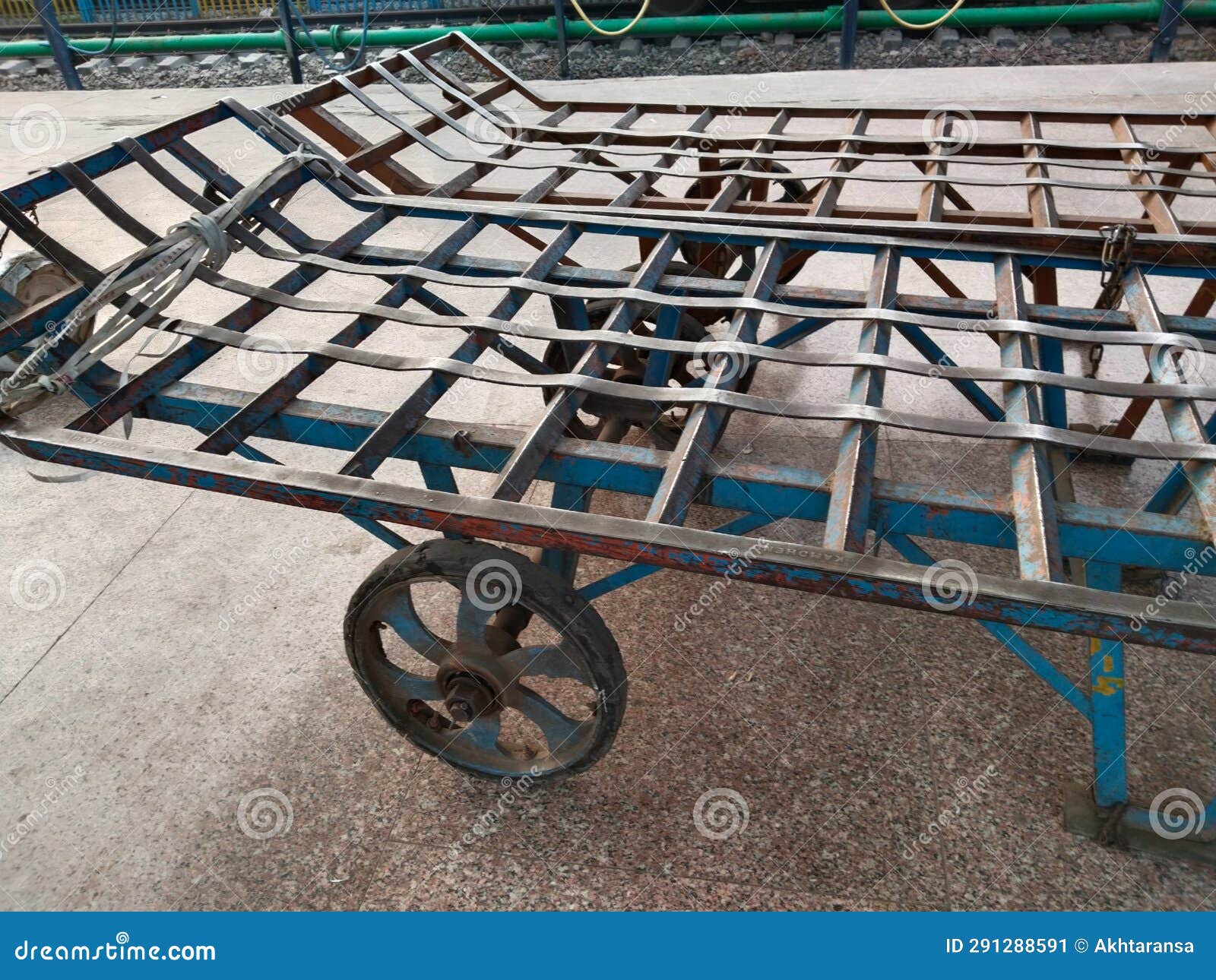 Empty Trolley of Indian Railway, Indian Trolley Made by Iron Stock ...