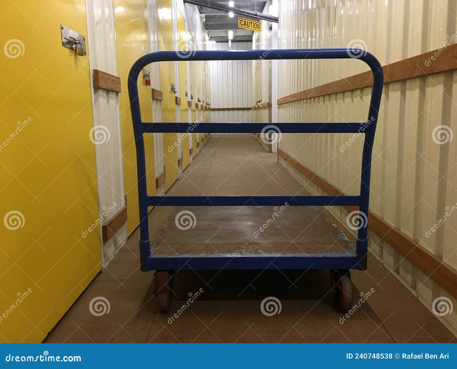 Trolley Luggage Sign Post On White Background Shown In Airport Terminal ...