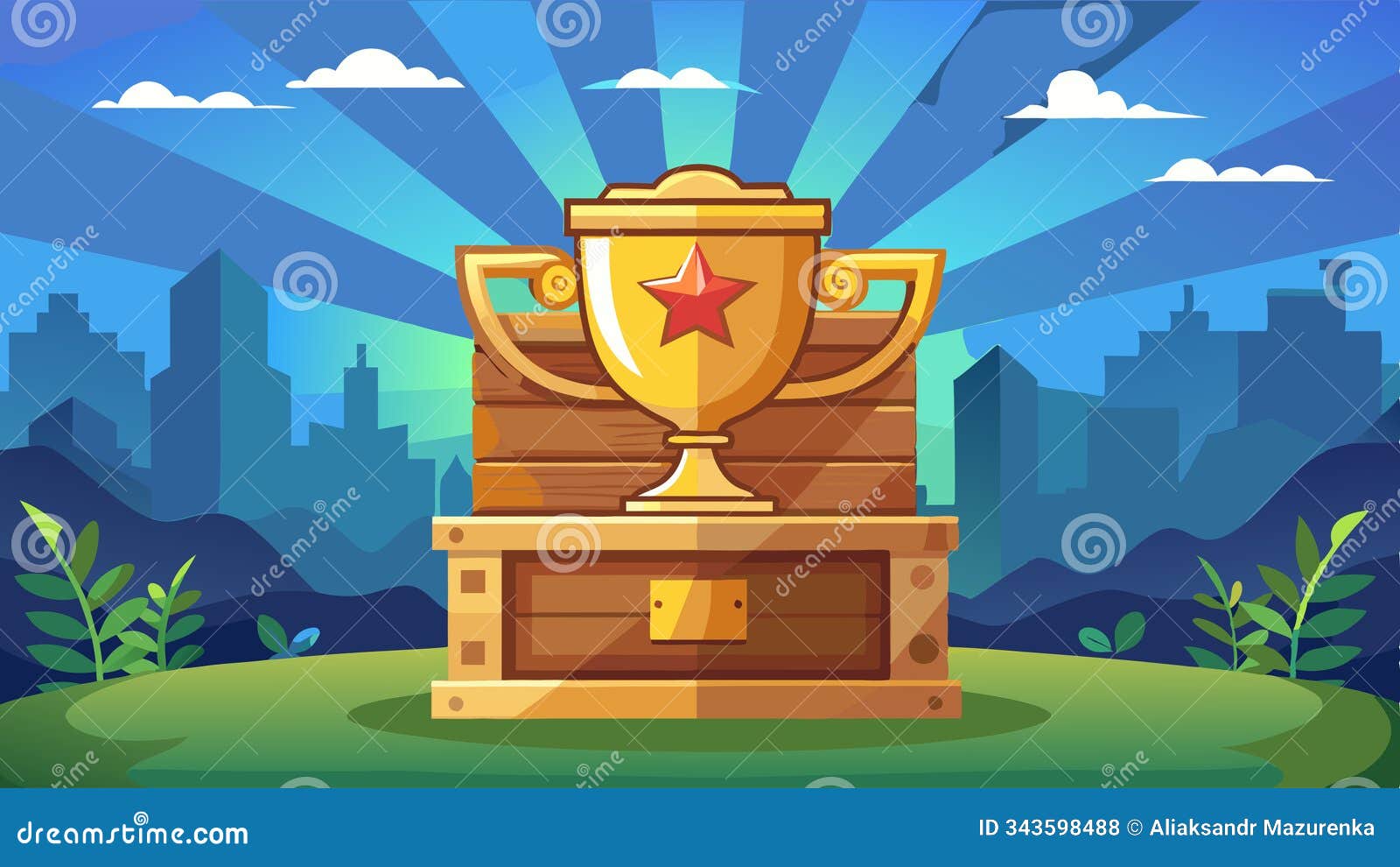 Empty Trophy Medal Templates Vector Illustration | CartoonDealer.com ...