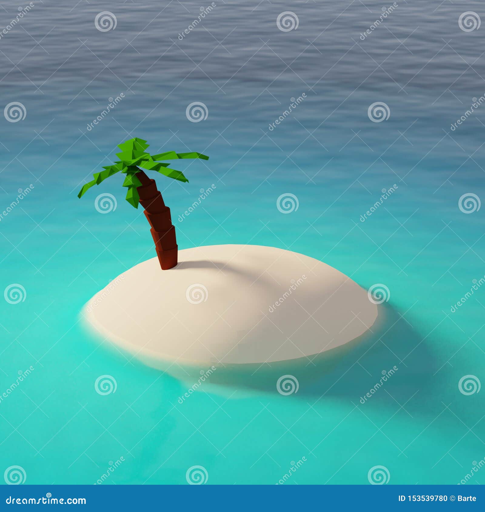 Empty tropical island stock illustration. Illustration of green - 153539780