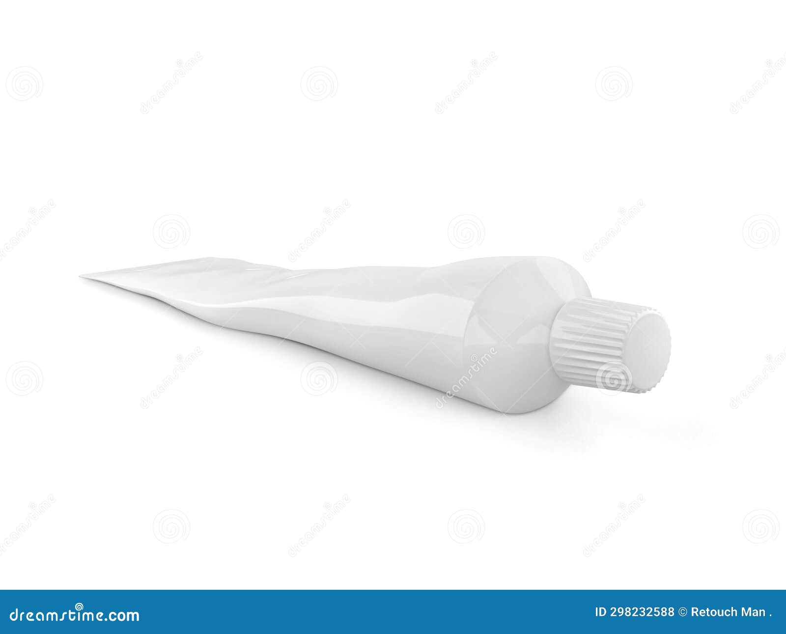 Empty Tube of Toothpaste on White Background Stock Illustration ...