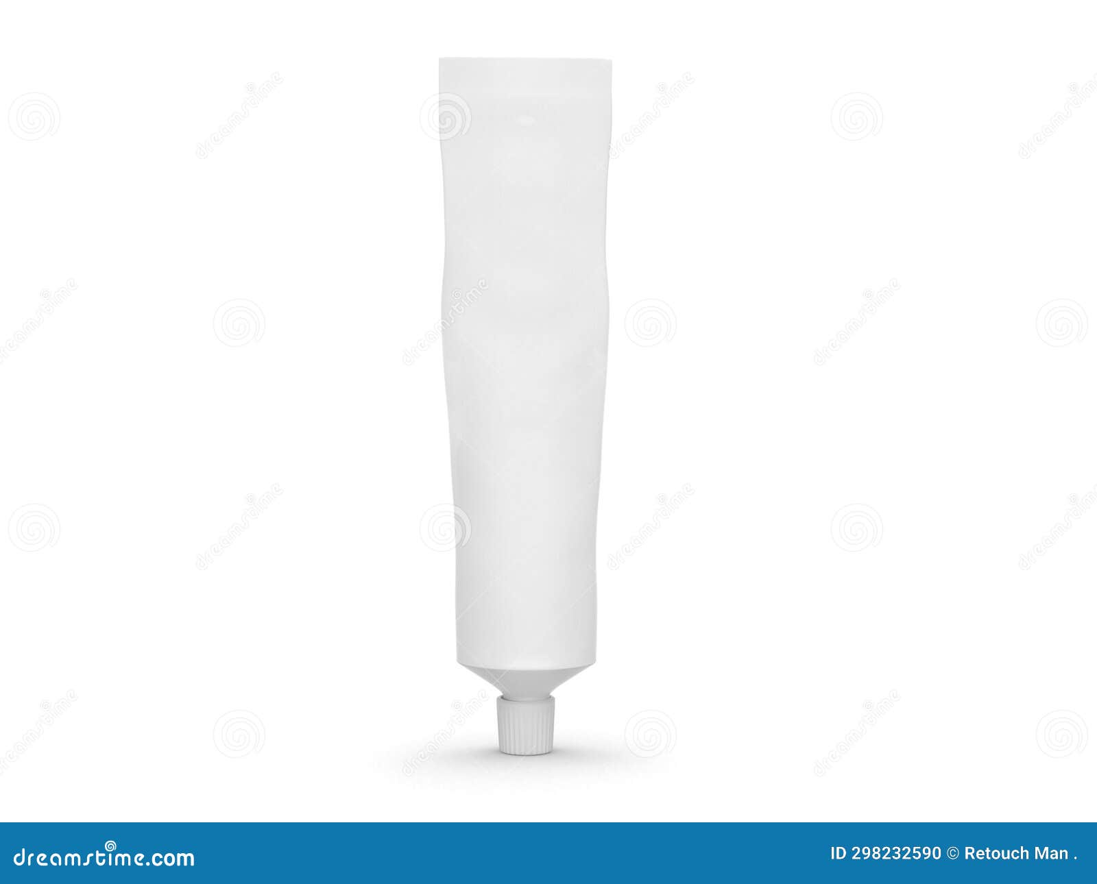 Empty Tube of Toothpaste on White Background Stock Illustration ...