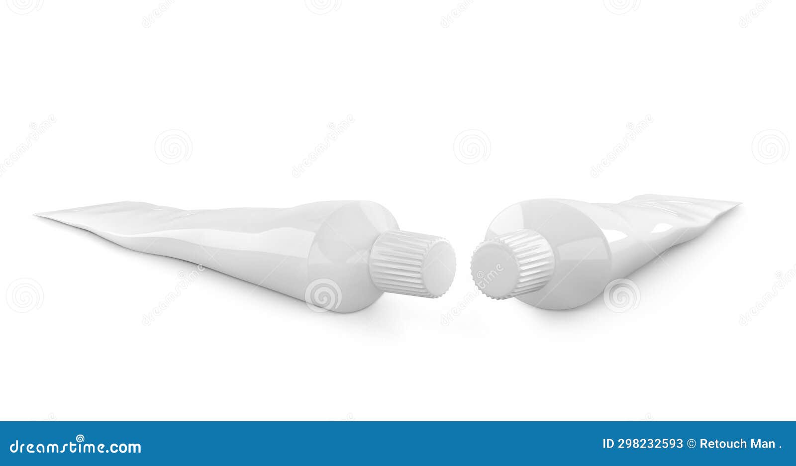 Empty Tube of Toothpaste on White Background Stock Illustration ...