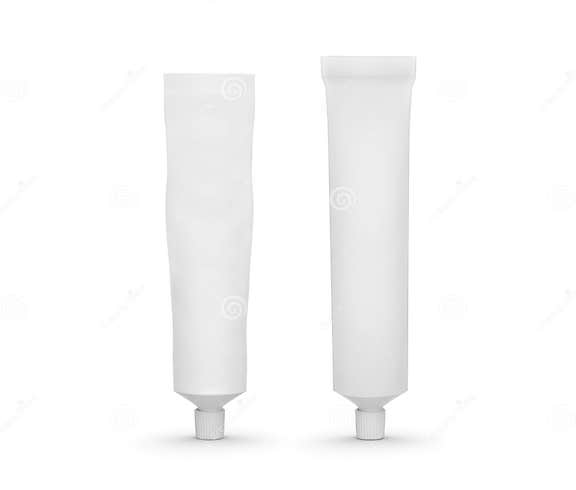 Empty Tube of Toothpaste on White Background Stock Illustration ...