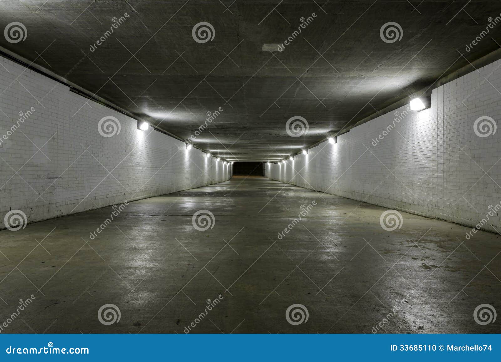 Empty tunnel stock photo. Image of background, light - 33685110