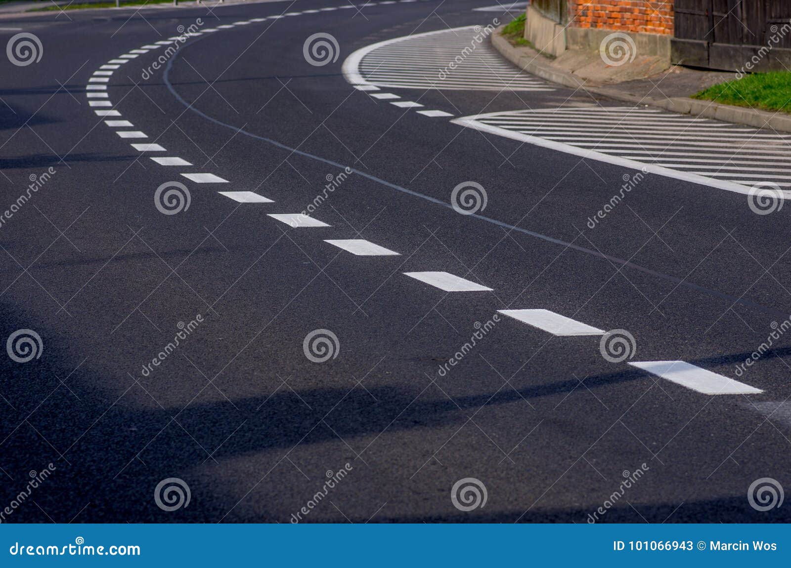 Empty Turn Road Background. Stock Image - Image of freedom, cloud ...