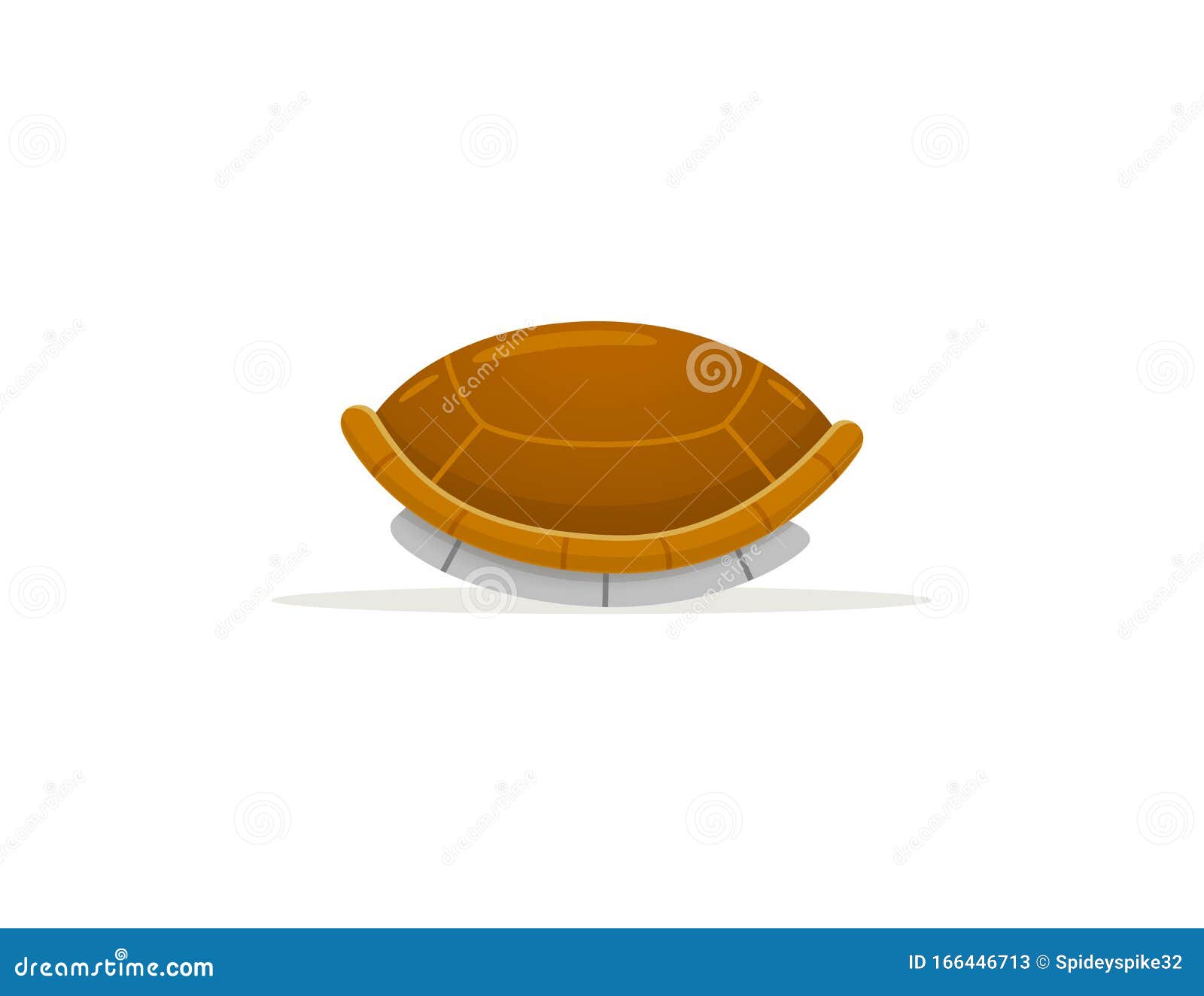 Empty Turtle Shell. Isolated Vector Illustration Stock Vector ...