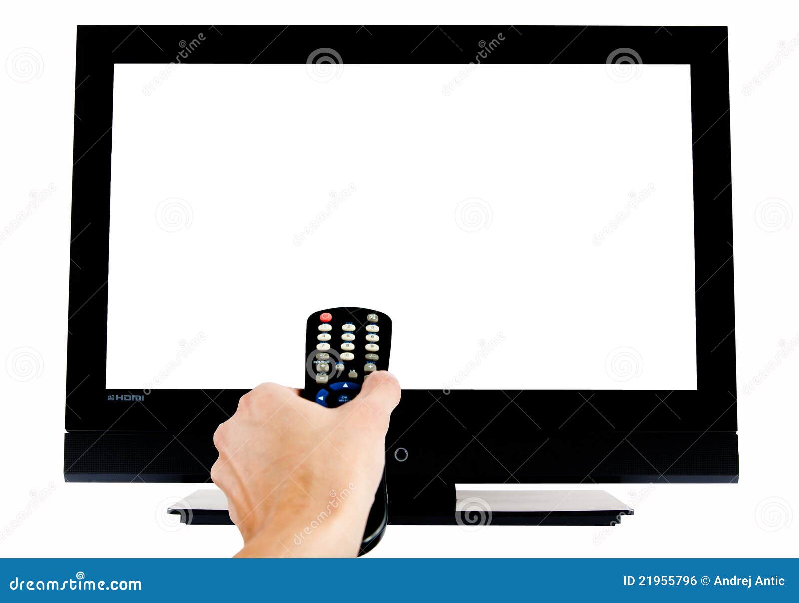 Empty TV stock photo. Image of holding, path, clipping - 21955796