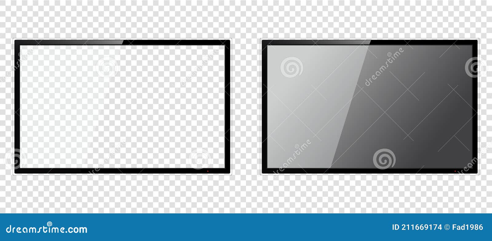Empty TV Frame Isolated on Transparent Background Stock Vector ...