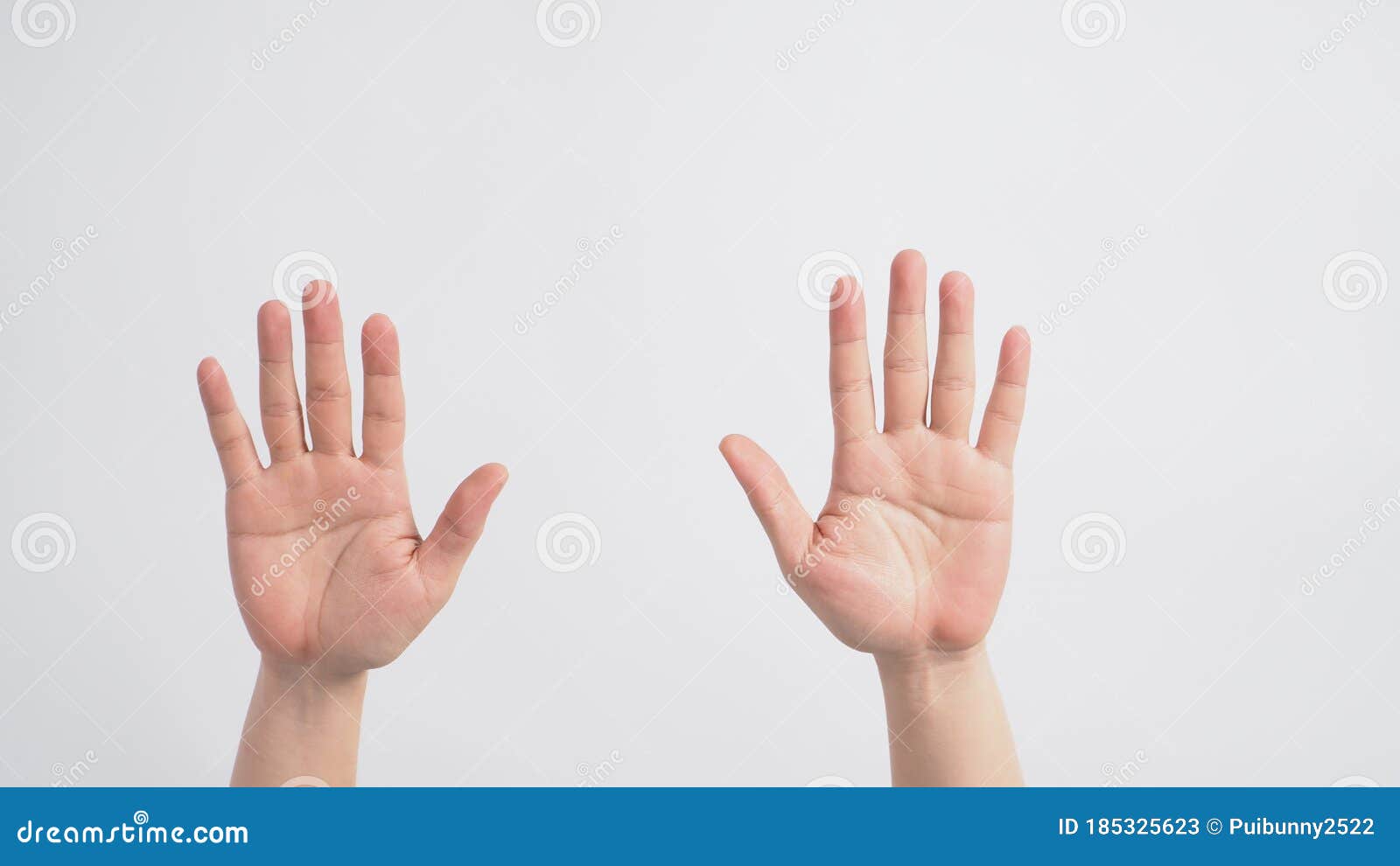Empty Two Hands is Spreading on White Background Stock Image - Image of ...