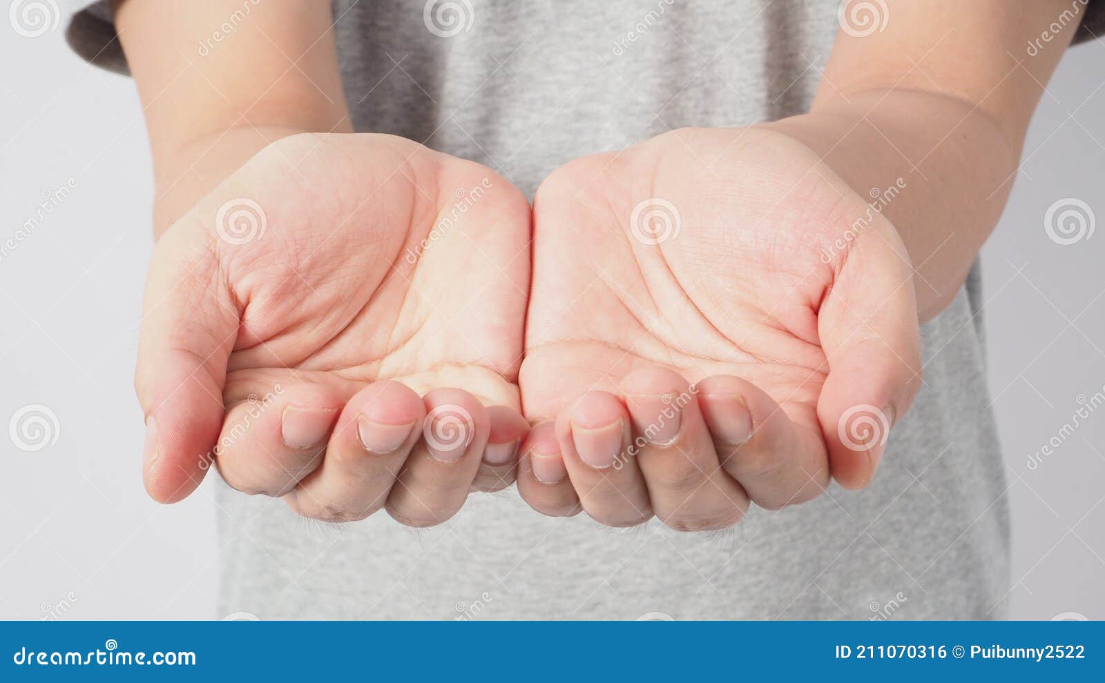 Empty Two Hands on White Background Stock Photo - Image of open, care ...