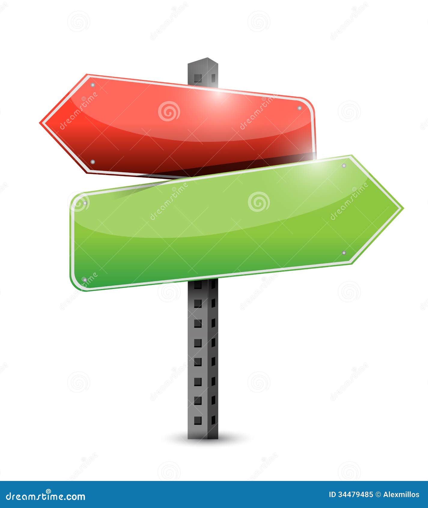 Empty Two Way Road Sign Illustration Design Stock Illustration ...