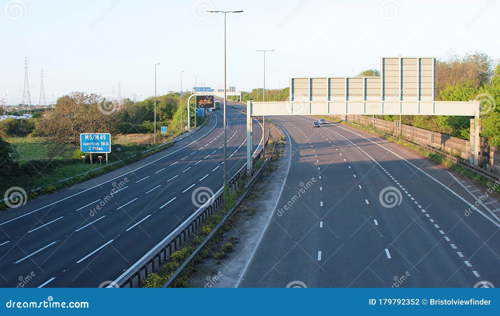 Empty UK Motorway April 19 2020 Due To COVID19 Editorial Photography ...
