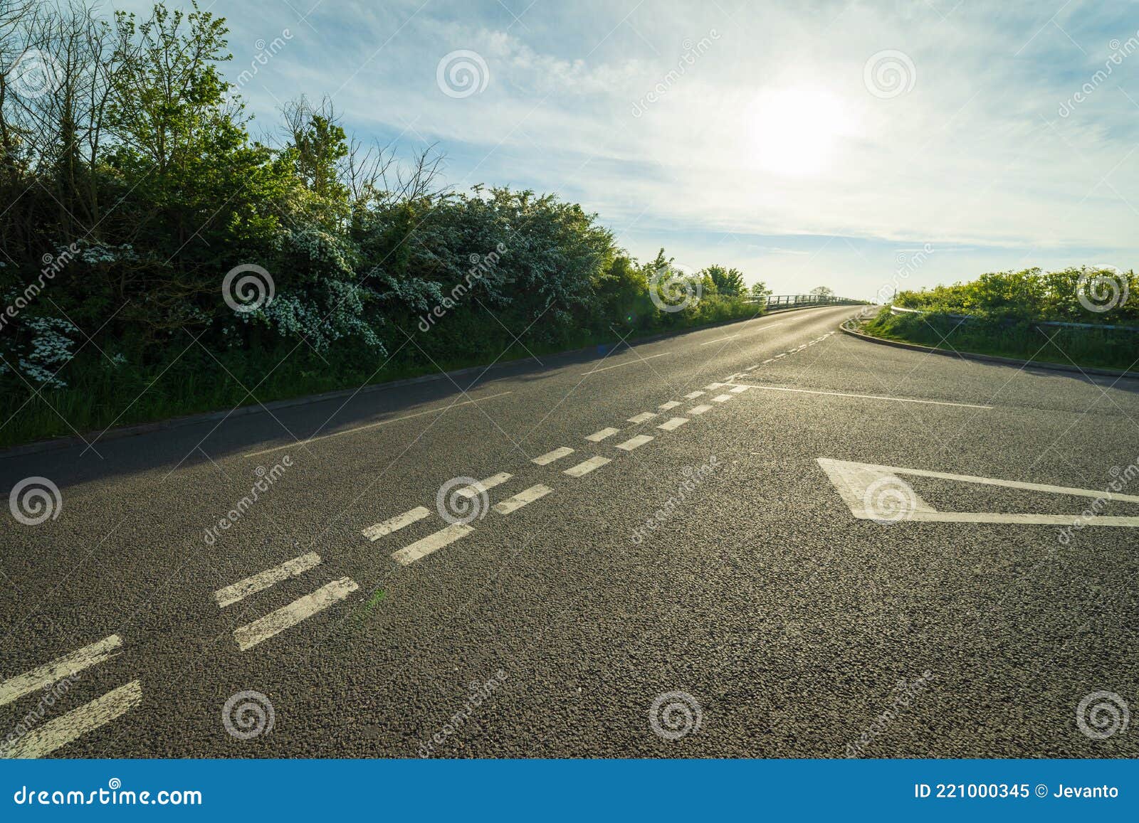 Empty Uk Motorway Road Countryside Junction in England Stock Image ...