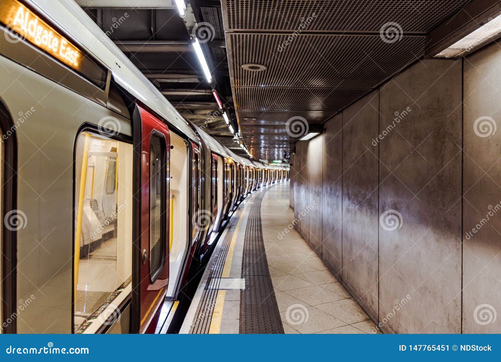 Empty Underground Subway at Westminster Train Station Stock Image ...