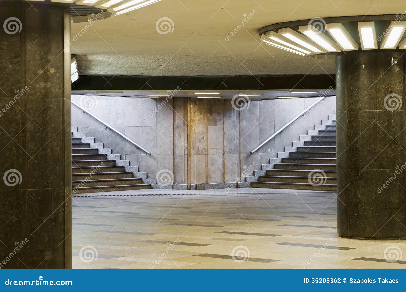 Empty underpass with steps stock photo. Image of budapest - 35208362