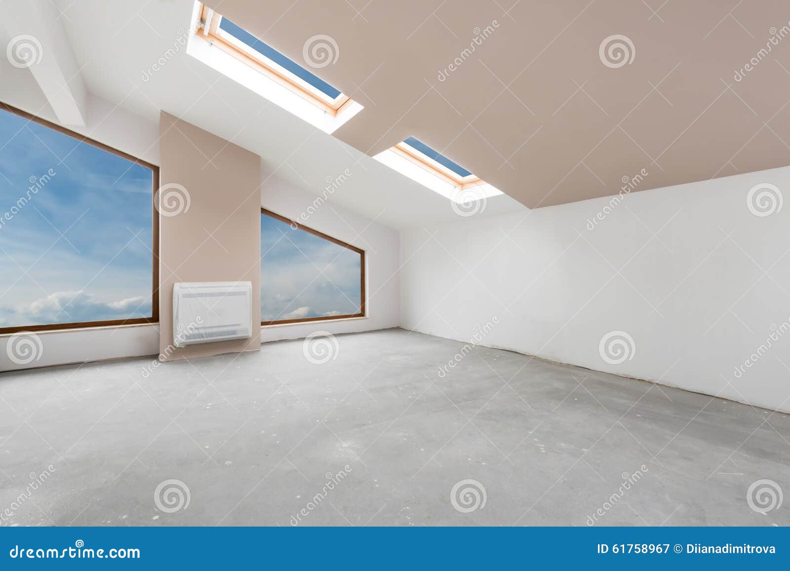Empty Unfinished Interior (clipping Path) Stock Image - Image of ...