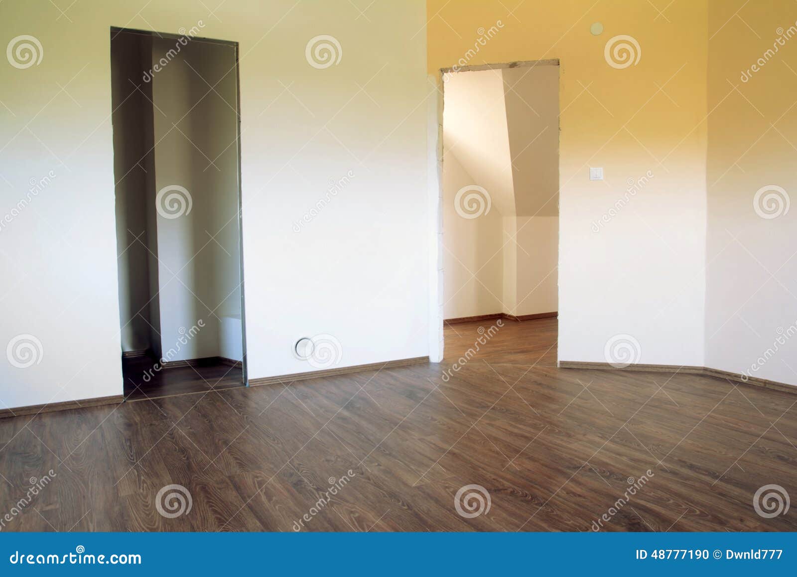 Empty unfinished room stock photo. Image of bright, unfinished - 48777190