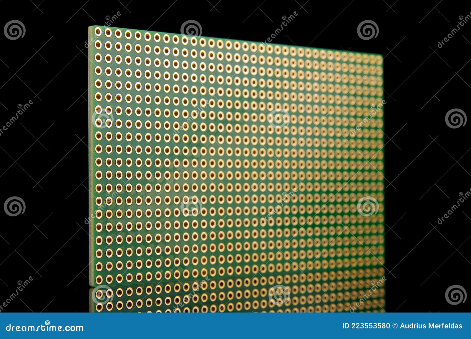 Empty Universal PCB for Prototyping Stock Photo - Image of card, hole ...