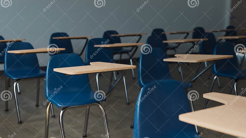 Empty University Classroom Background Image, 3d Rendering Stock ...