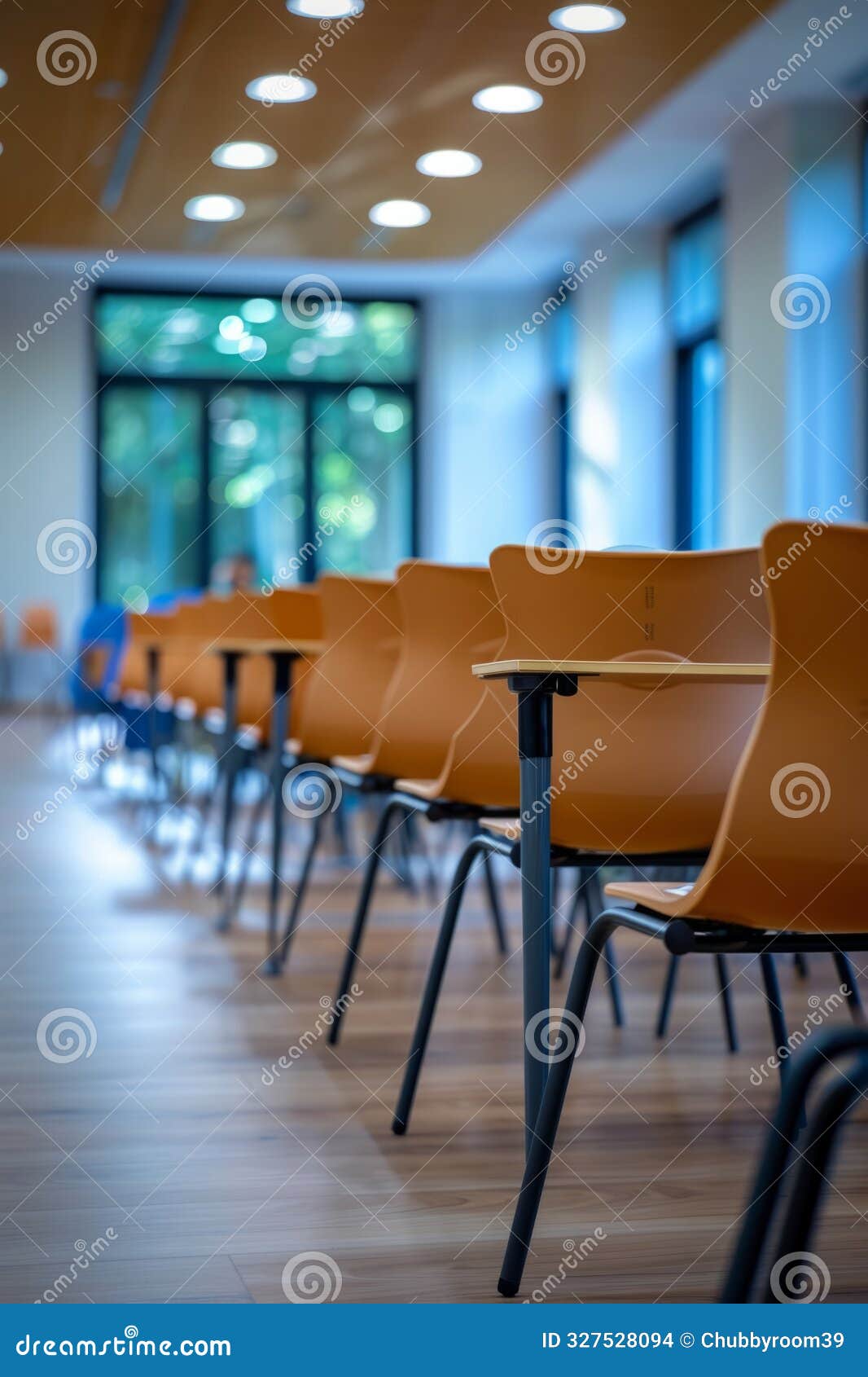 Empty University Classroom and Business Conference Room, Reflecting ...