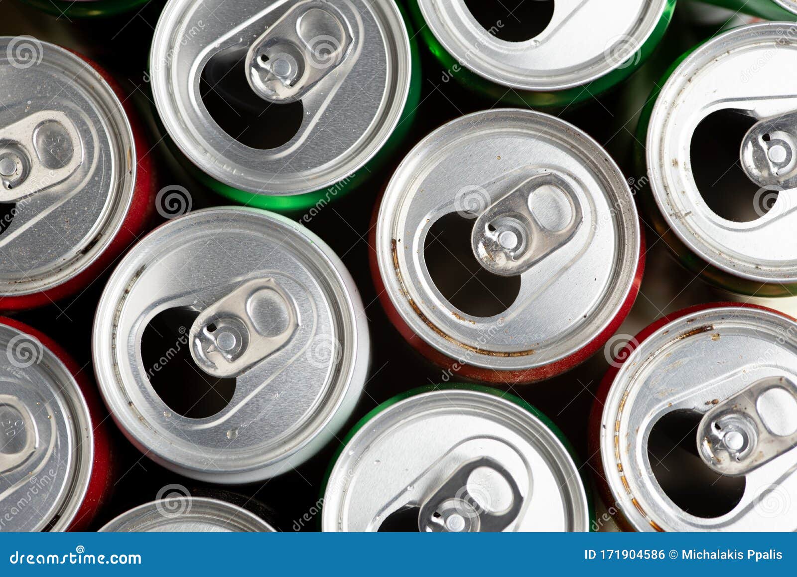 Empty Used Aluminium Cans Ready for Recycling Stock Photo - Image of ...