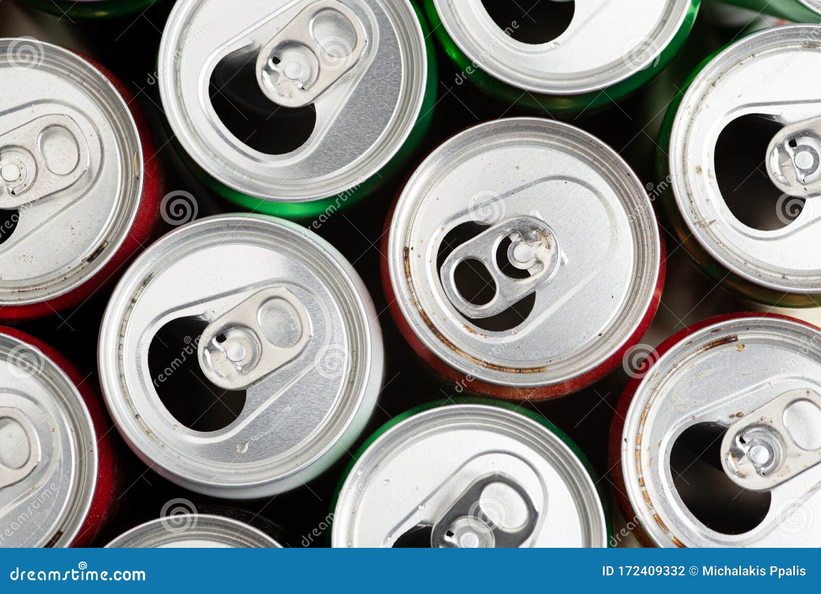 Empty Used Aluminium Cans Ready for Recycling Stock Photo - Image of ...
