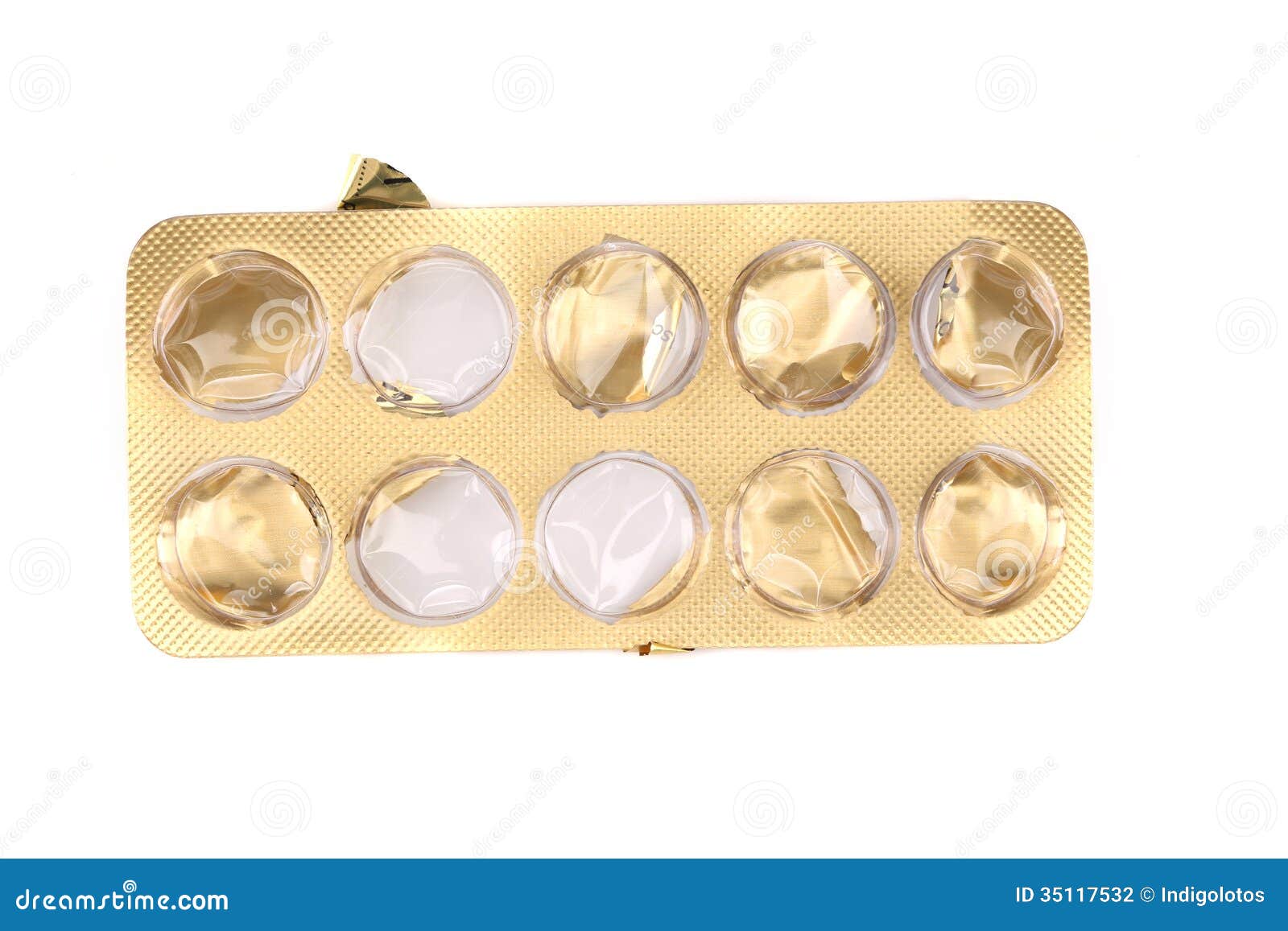 Empty Used Package from Tablets. Stock Photo - Image of shiny ...