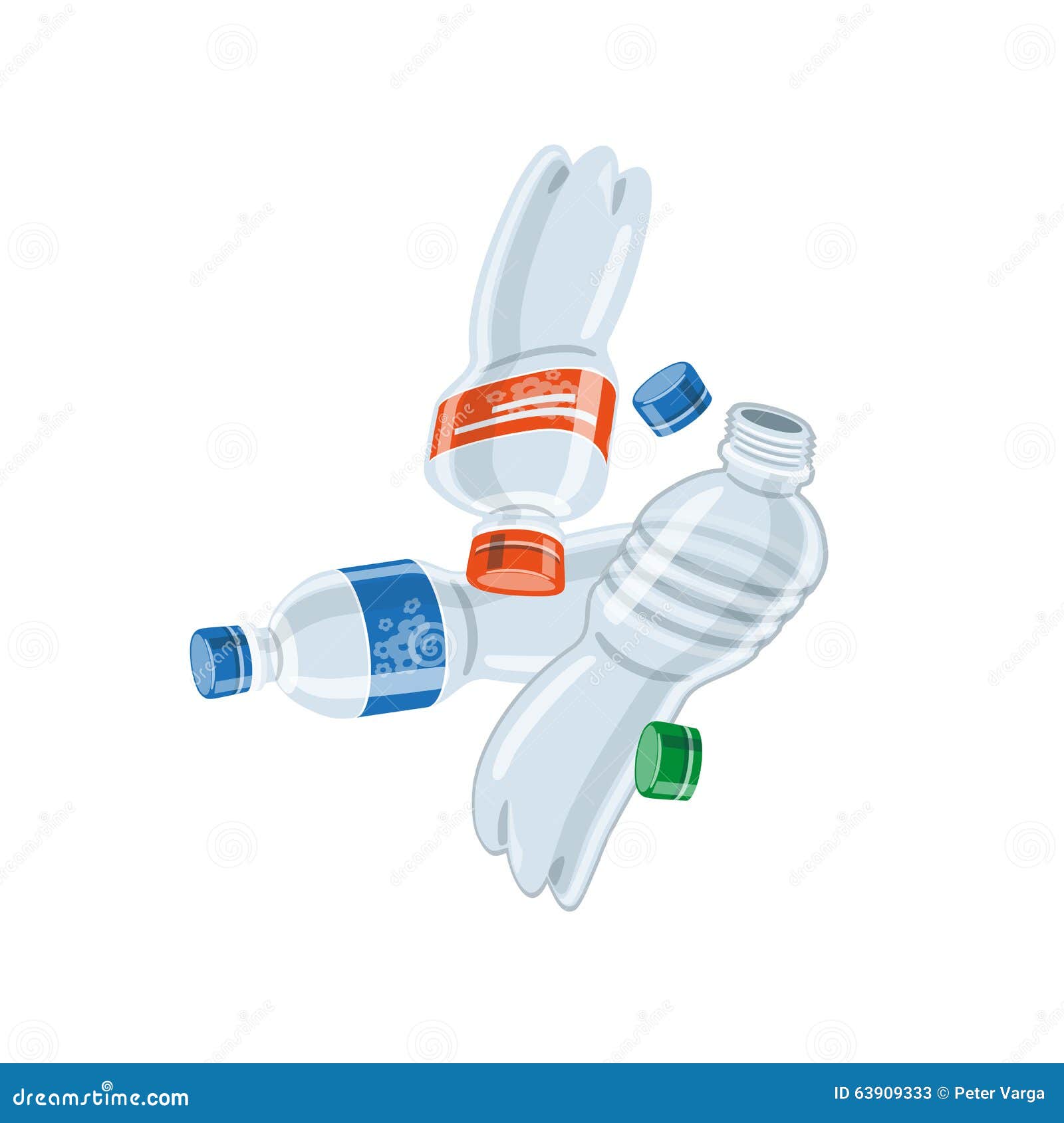 Animated Empty Plastic Bottles