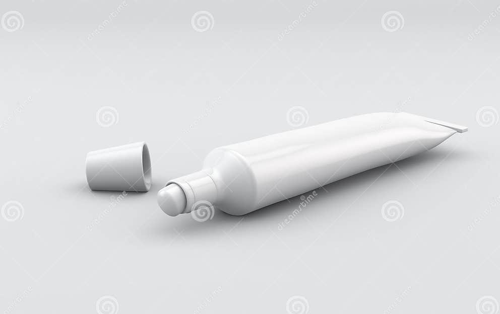 Empty of Used Toothpaste Packaging Mock Up Stock Illustration ...