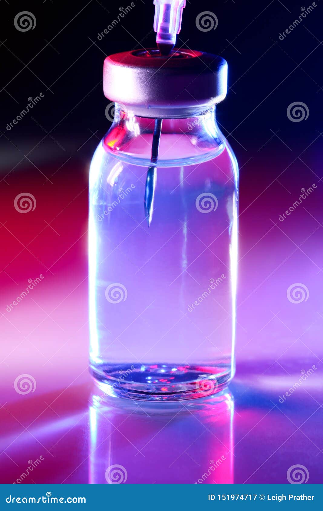 Empty Vaccine or Drug Vial with Syringe Stock Image - Image of ...