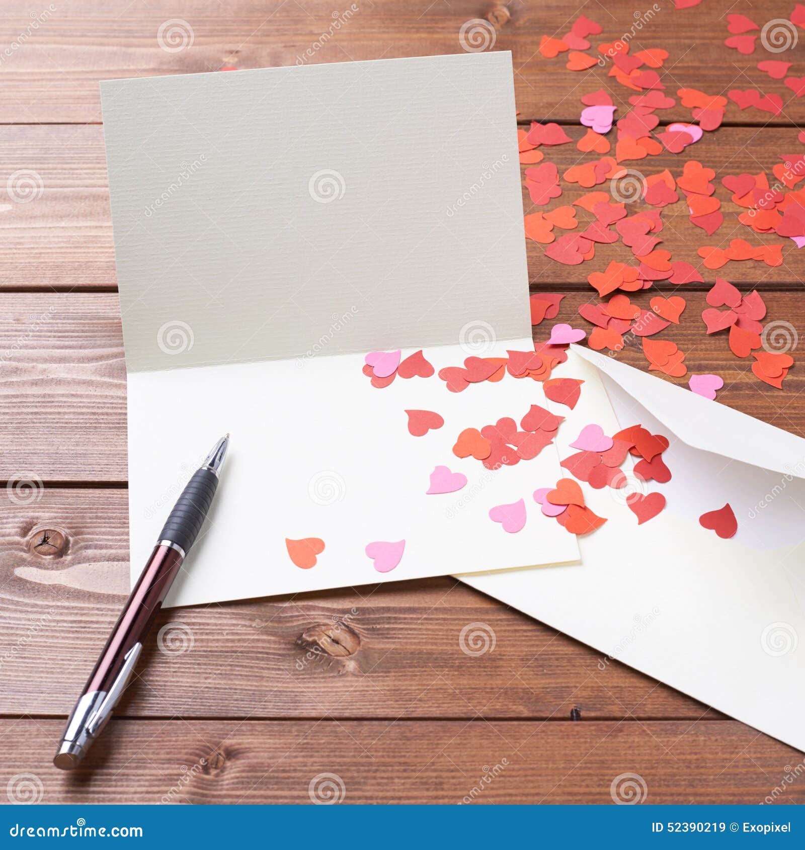Empty Valentine Card Composition Stock Image - Image of letter, border ...