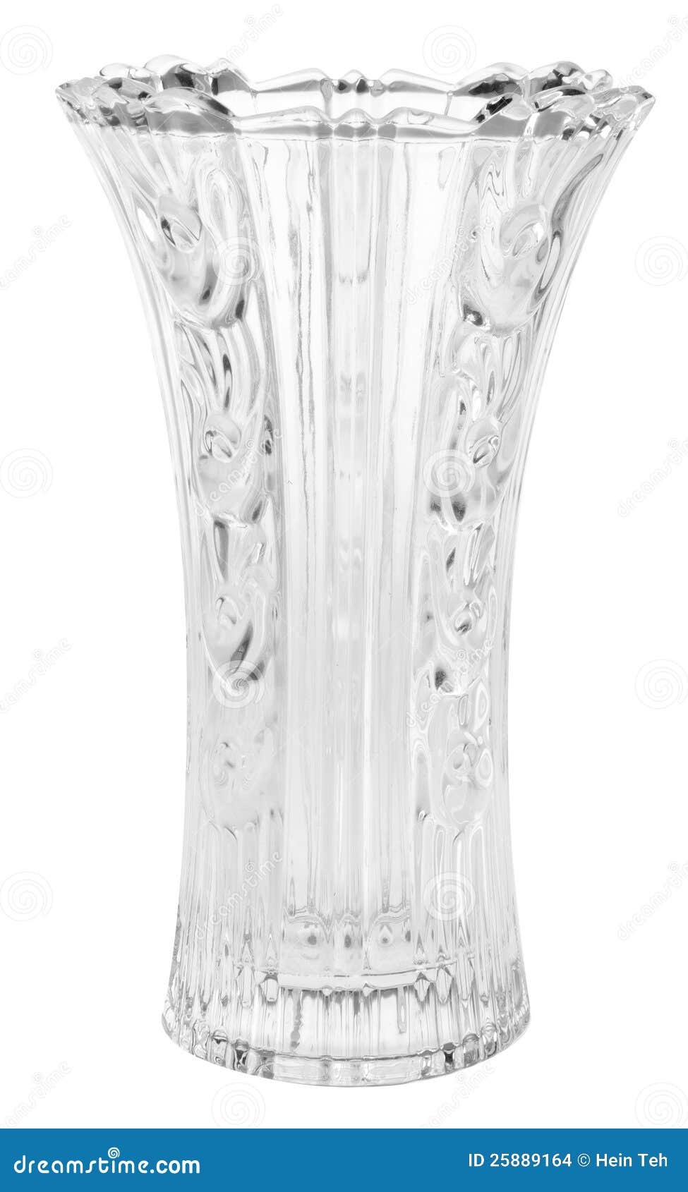 Empty Vase of Glass, Isolated on White Backgroun Stock Photo - Image of ...