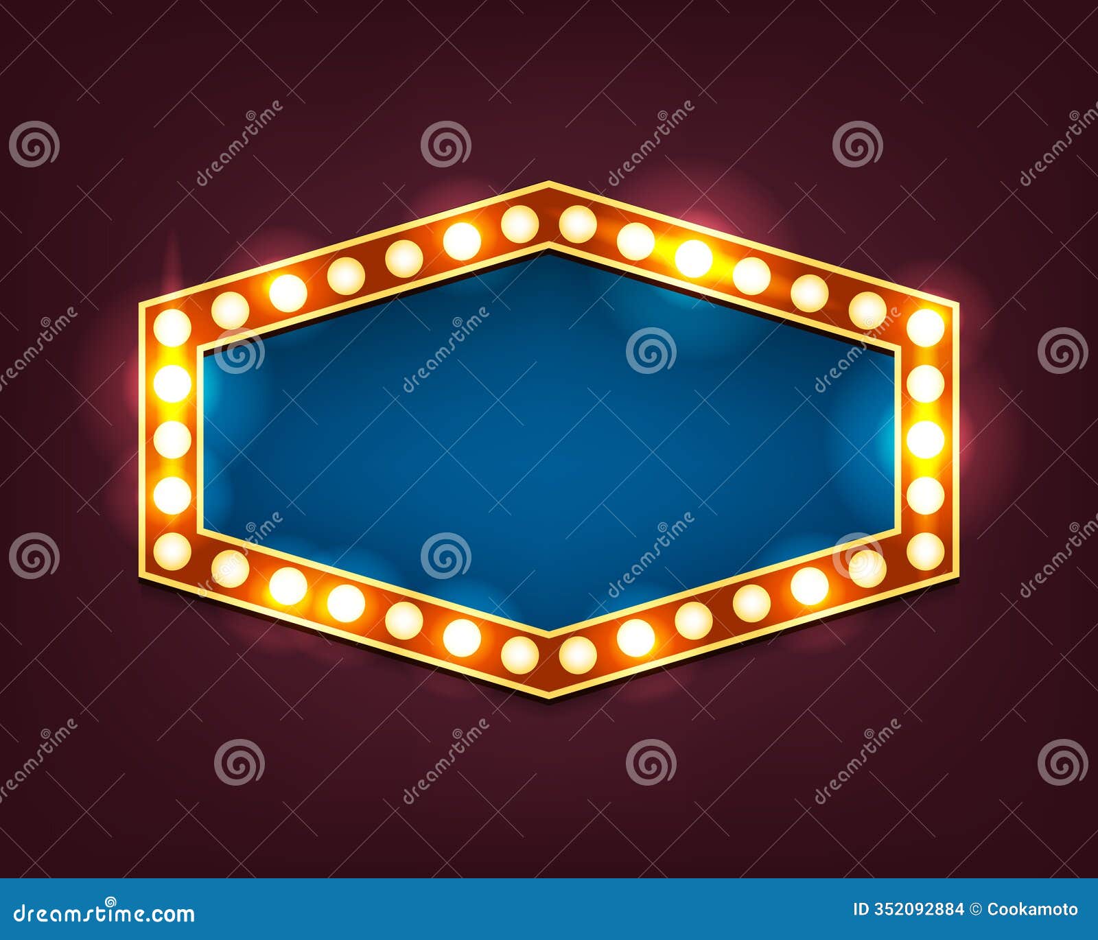 Empty Vector Frame or Blank Retro Sign. Frame Stock Illustration ...