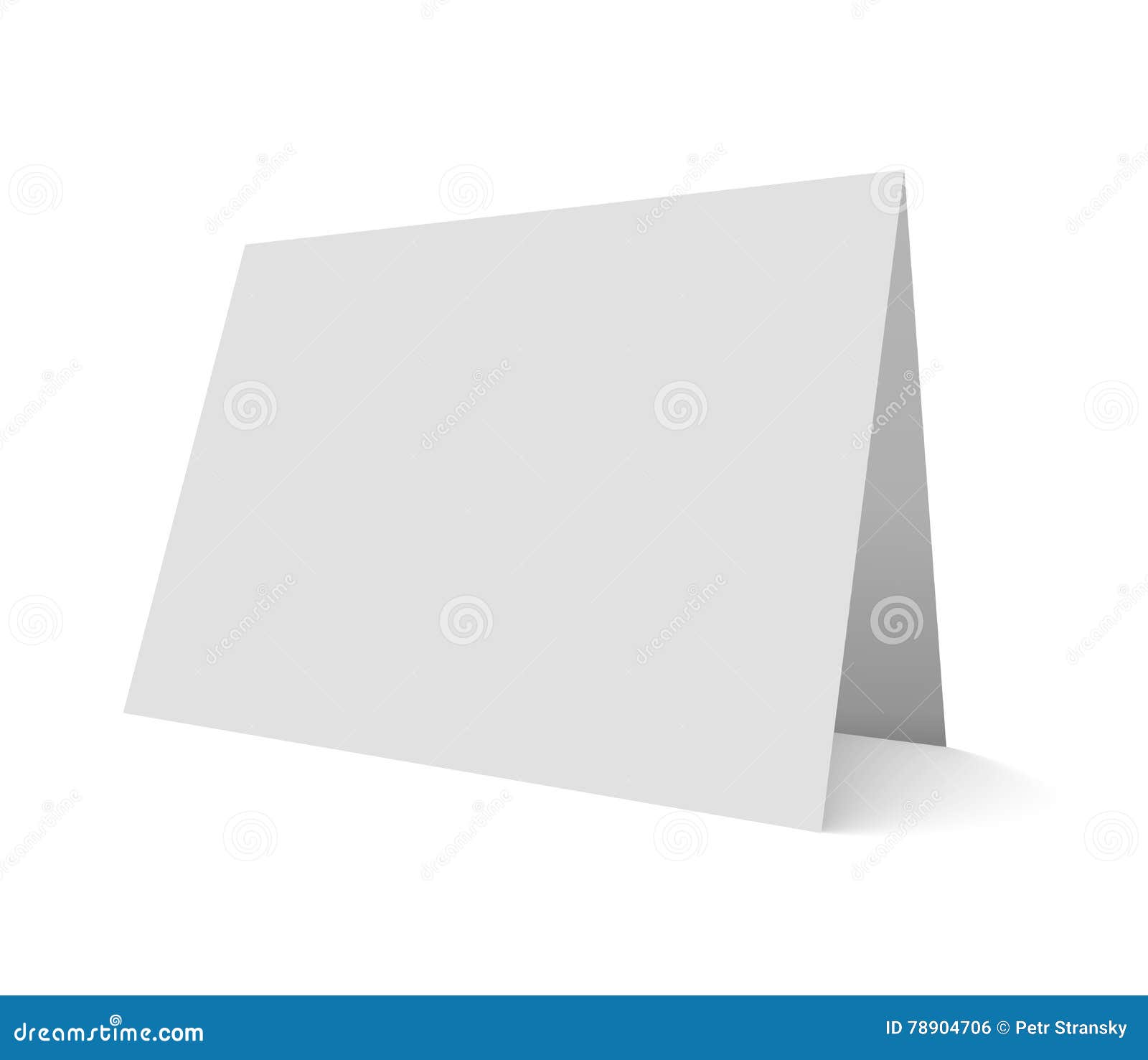 Empty Vector Mockup Illustration Greeting Card on White. Stock Vector ...