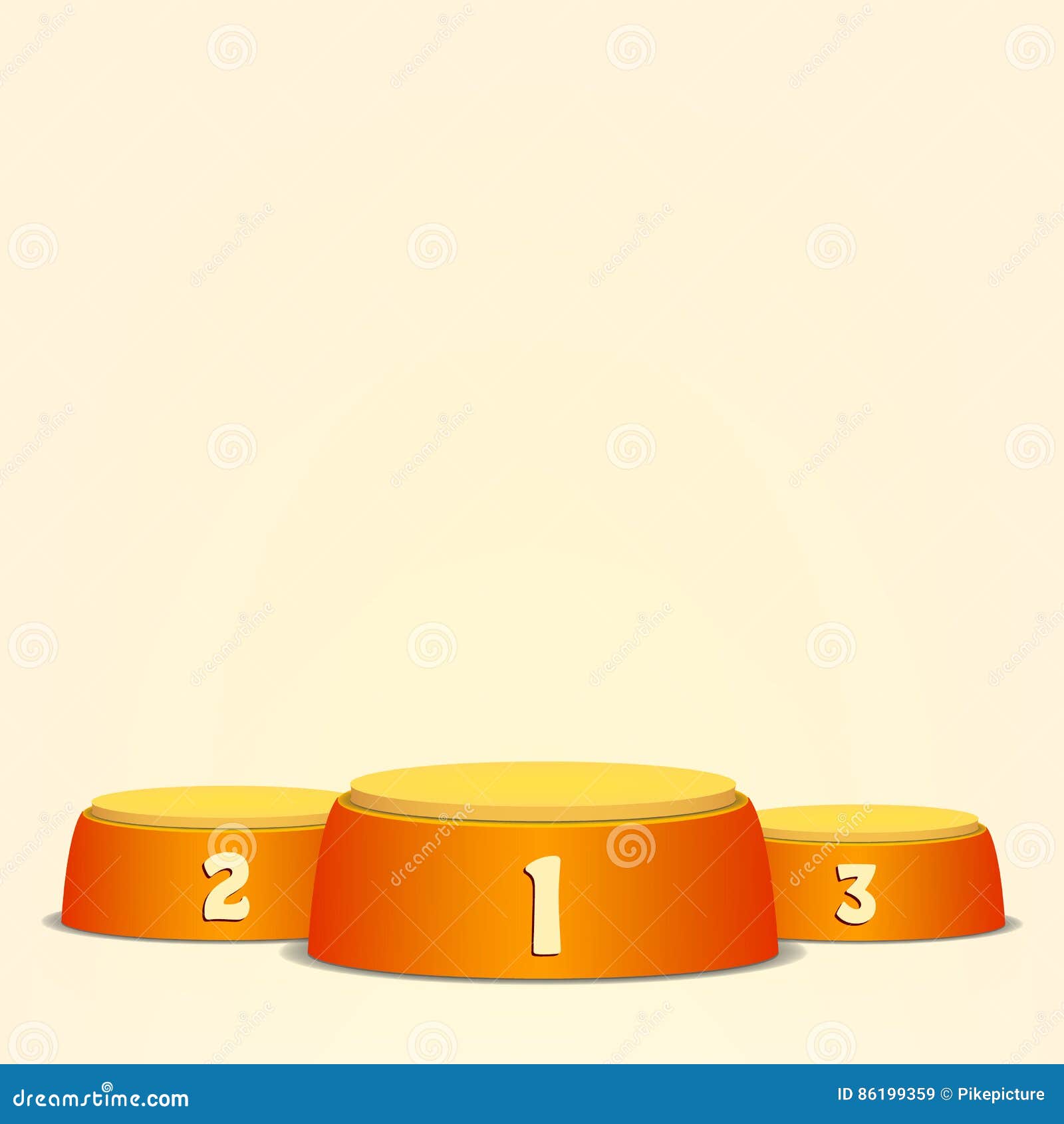 Empty Vector Podium. Round Winners Pedestal Concept With First, Second ...