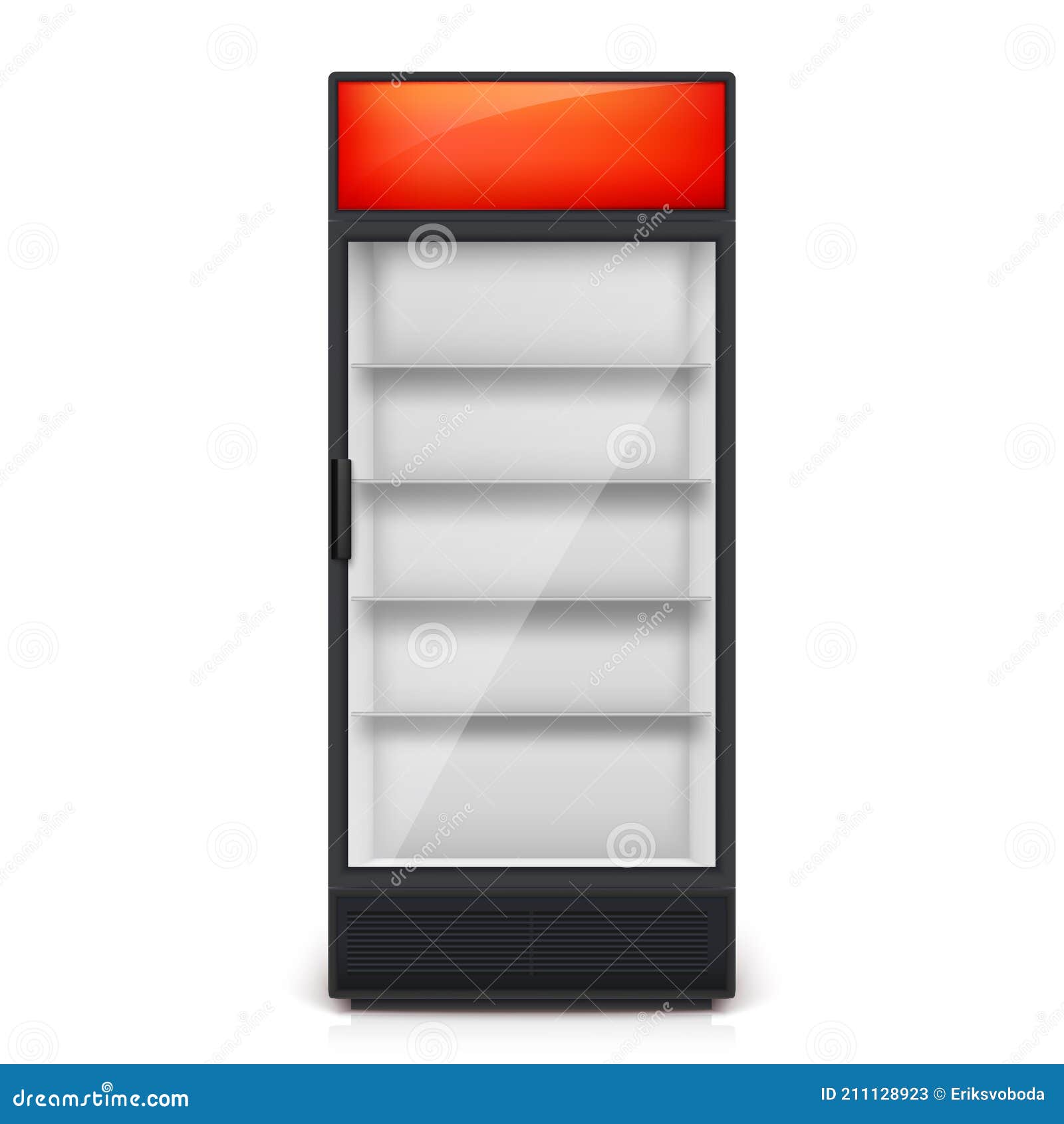 Empty Vending Machine Isolated on White Background. Vector 3d ...