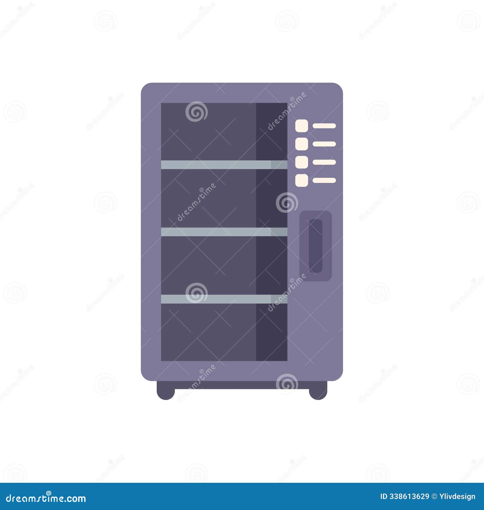 Empty Vending Machine Offering Snacks and Drinks Stock Illustration ...