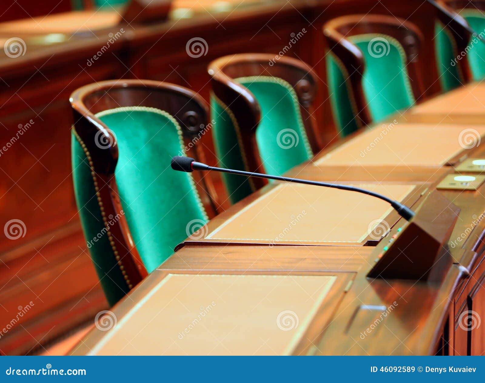 Empty Vintage Congress Hall Stock Image - Image of chair, board: 46092589