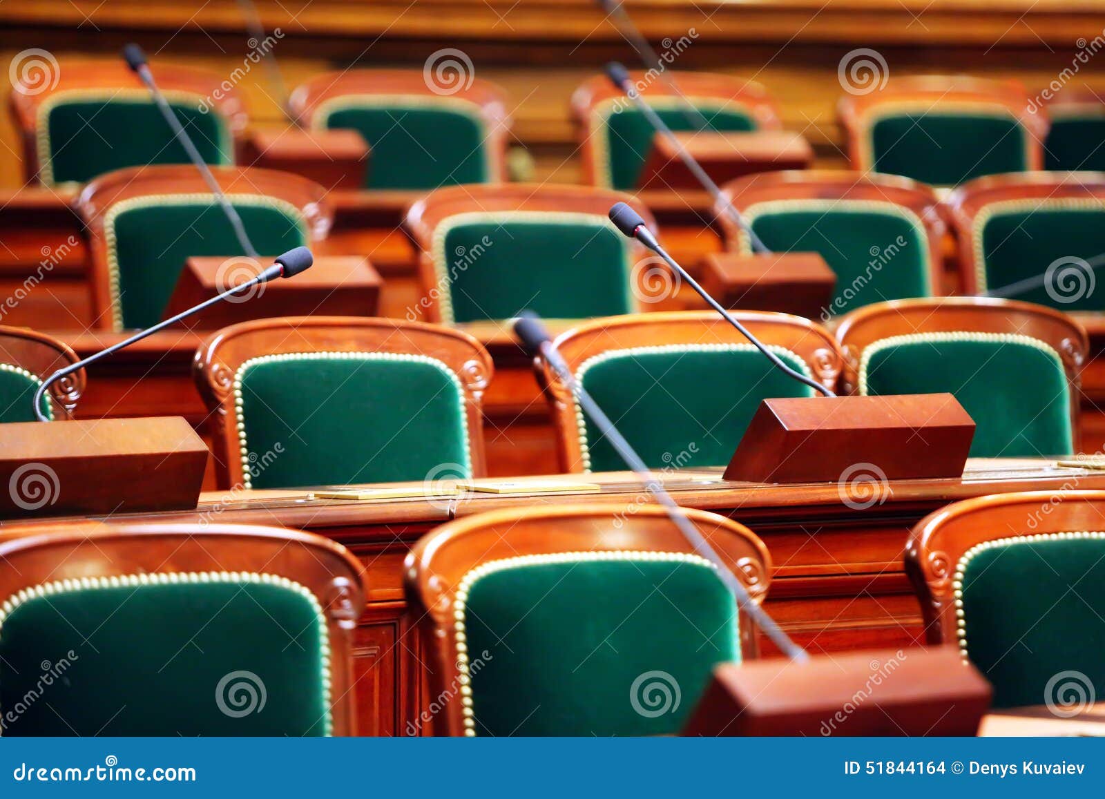 Empty Vintage Congress Hall Stock Photo - Image of group, armchair ...