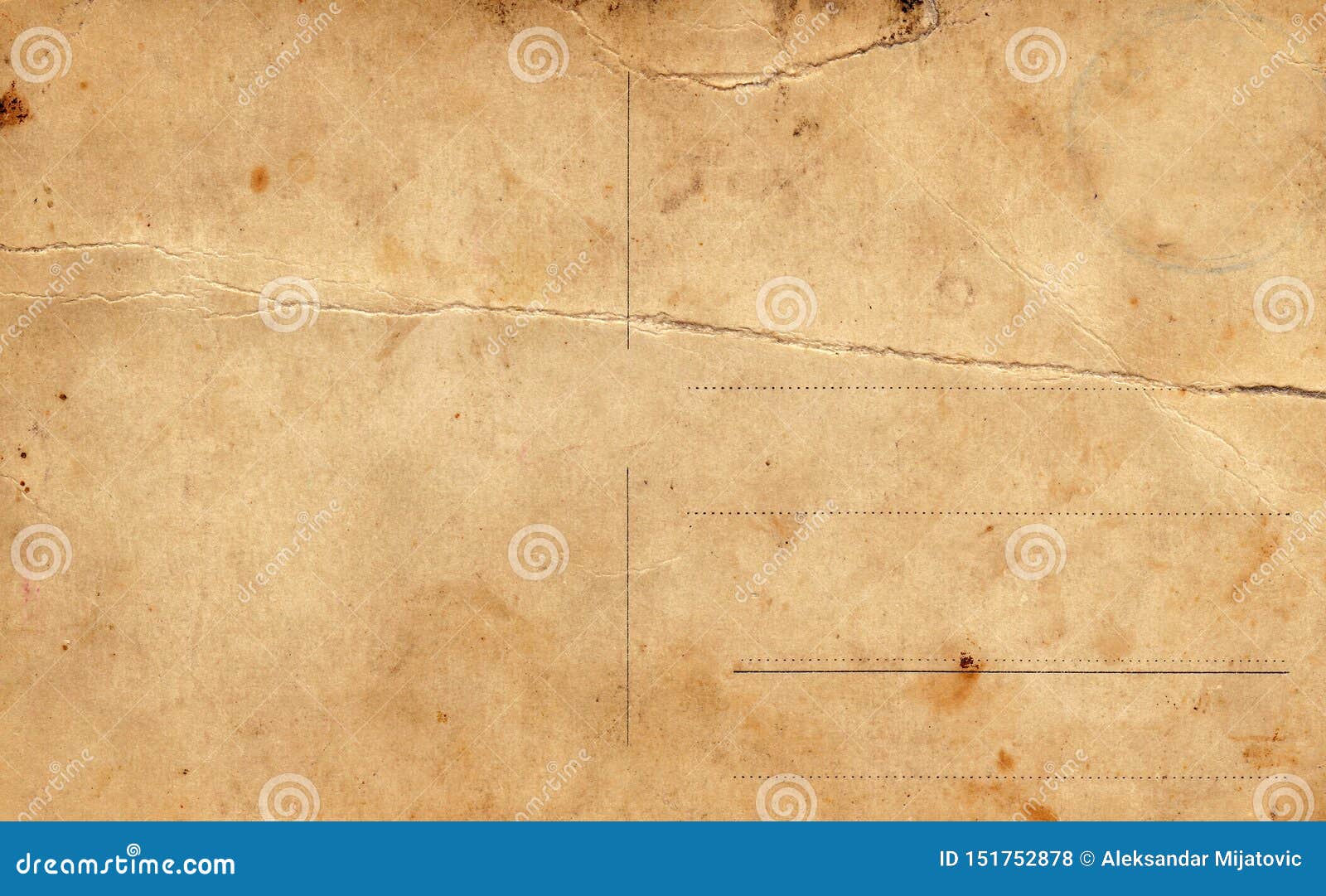 Empty vintage postcard stock photo. Image of correspondence - 151752878