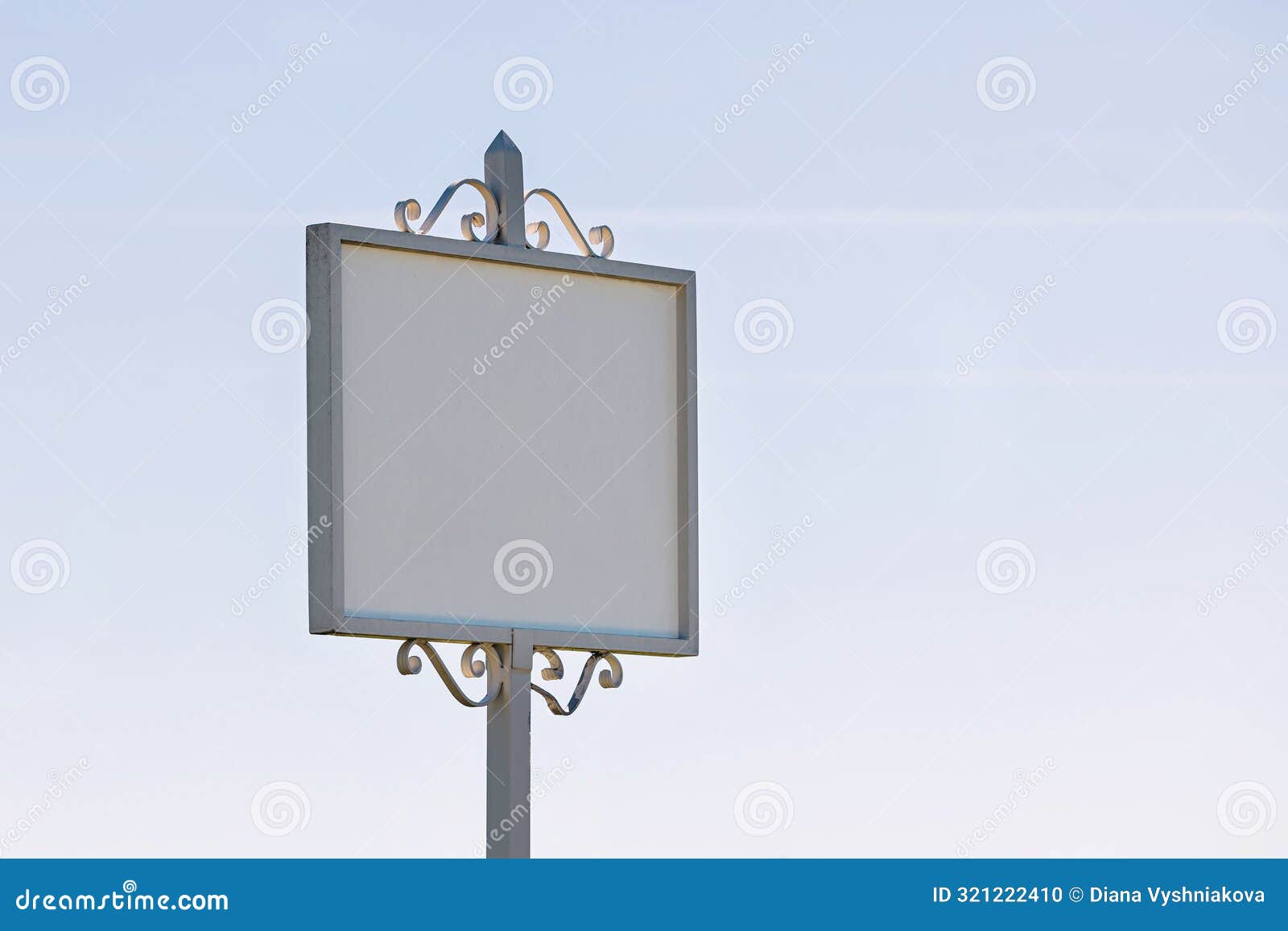 Empty Vintage Style Sign Board Decorated Stock Photo - Image of banner ...