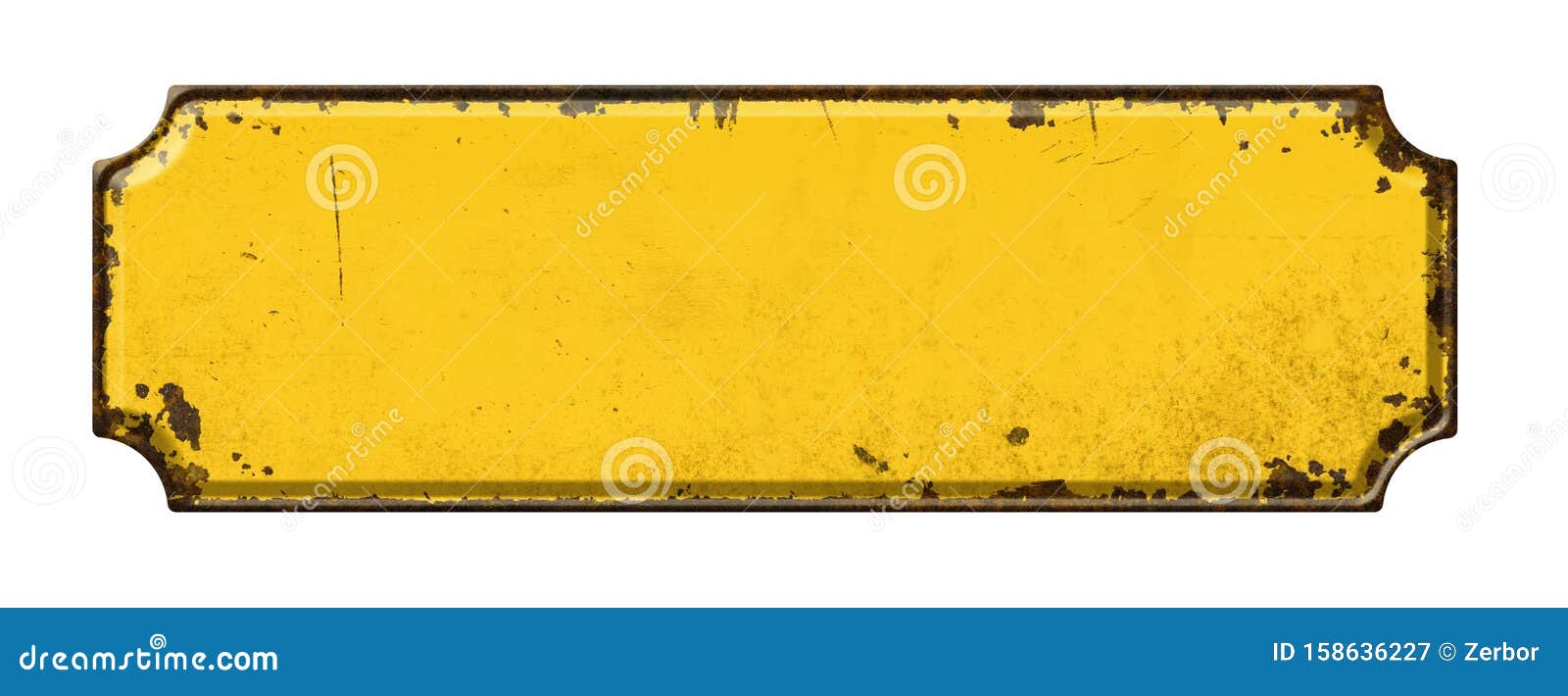 Empty Vintage Tin Sign on a White Background Stock Image - Image of ...